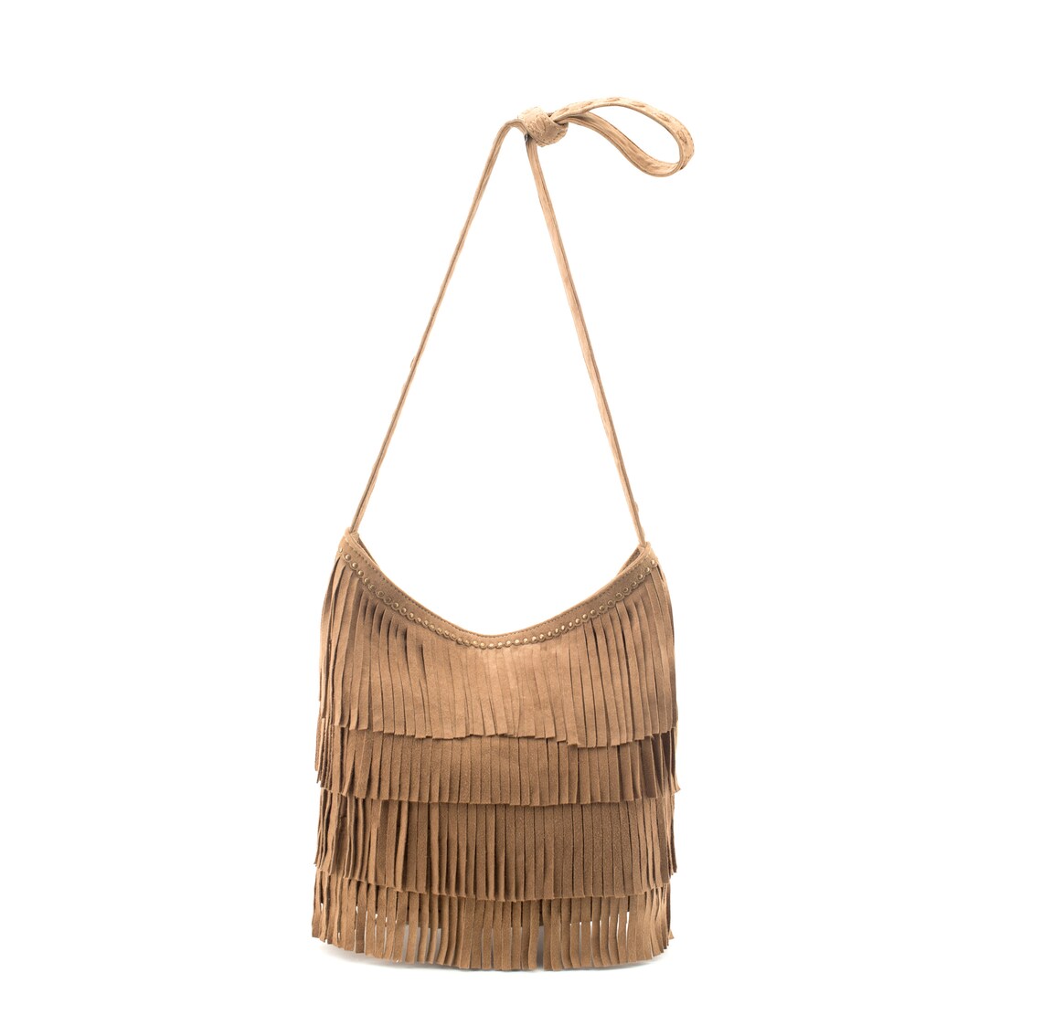 Luna Beige Suede Ibiza Fringebag Crossbody, Urban Cowgirl, Boho Fringe ...