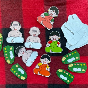 DIY Paper Dolls/ Annadhanam Set/ Paper Dolls/ South Indian Meals/ Kids ...
