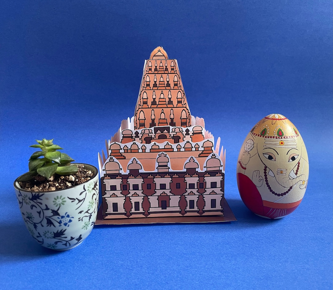 Buy DIY Paper Temple/ Indian Temple/ 3D Temple/ DIY Paper Doll/ Paper ...