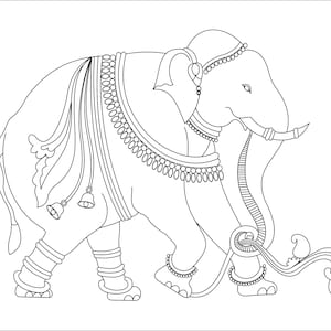 Tanjore Art Coloring Pages/ Digital Tanjore Art/ Peacock Tanjore Art ...