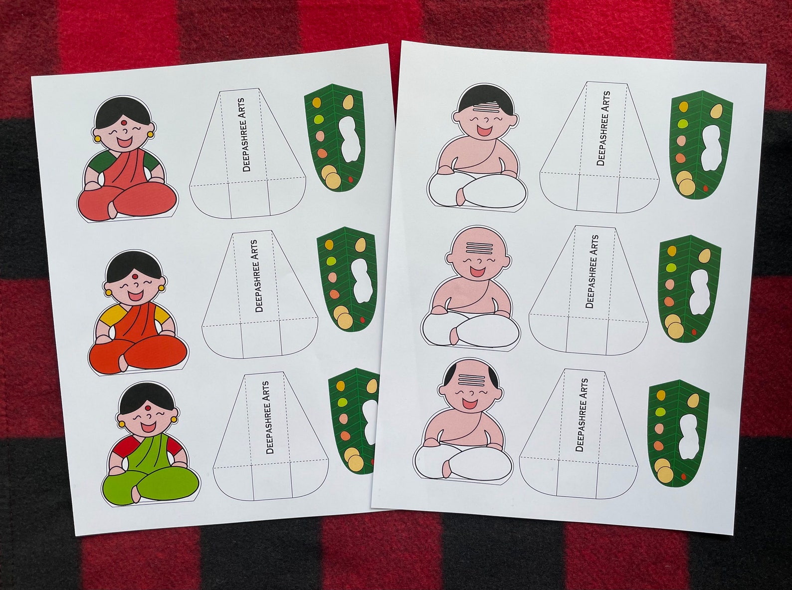 DIY Paper Dolls/ Annadhanam Set/ Paper Dolls/ South Indian Meals/ Kids ...