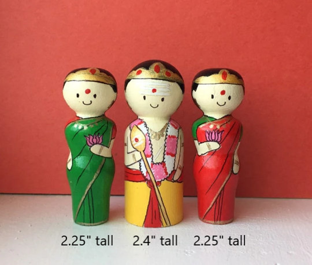 Murugan Doll/ Wooden Dolls/ Hand Painted Dolls/ Golu Bommai/ Golu Dolls ...