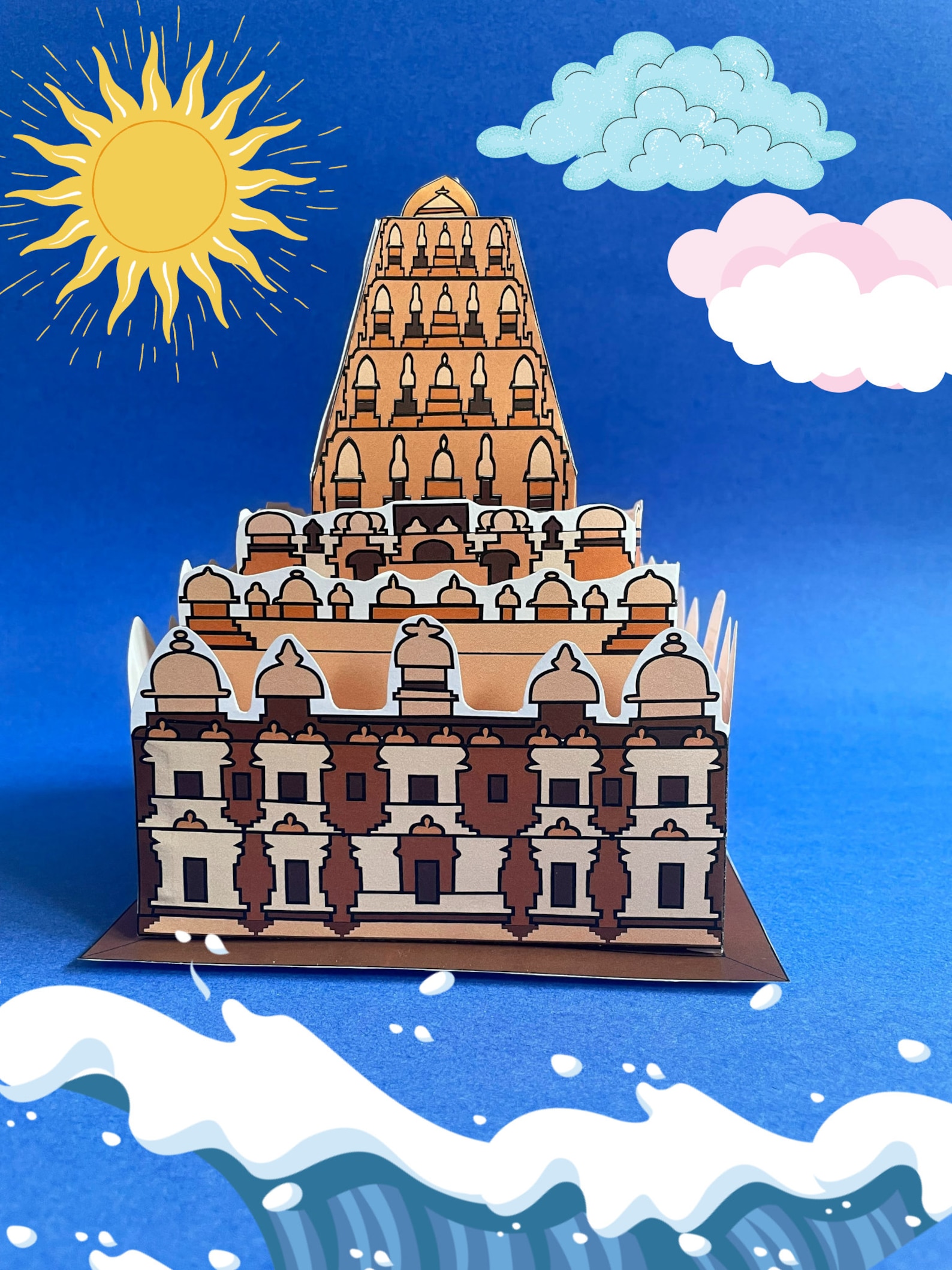 DIY Paper Temple/ Indian Temple/ 3D Temple/ DIY Paper Doll/ - Etsy