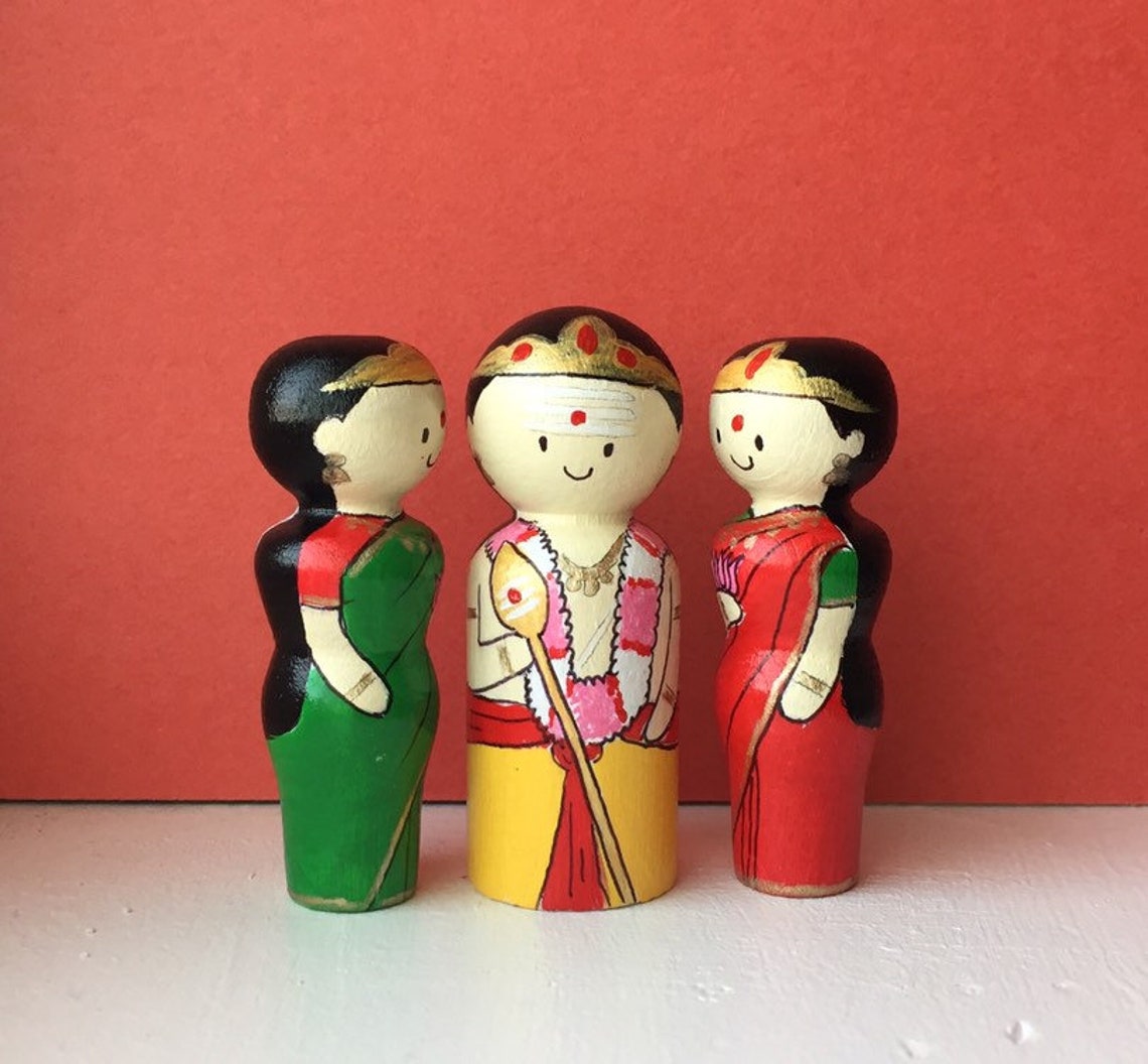 Murugan Doll/ Wooden Dolls/ Hand Painted Dolls/ Golu Bommai/ | Etsy
