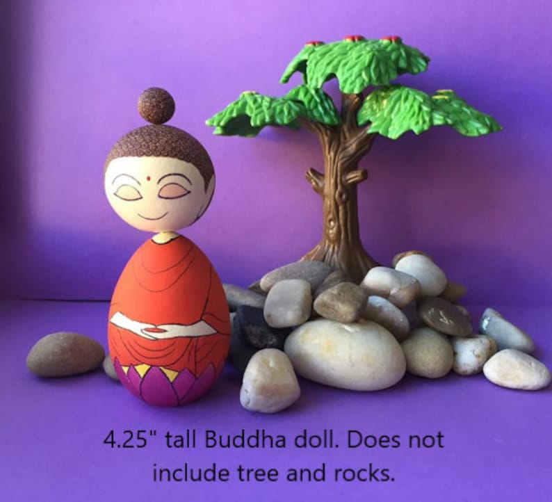 Buddha Doll/ Hand Painted Wooden Doll/ Golu Doll/ Golu Bommai/ Gift ...