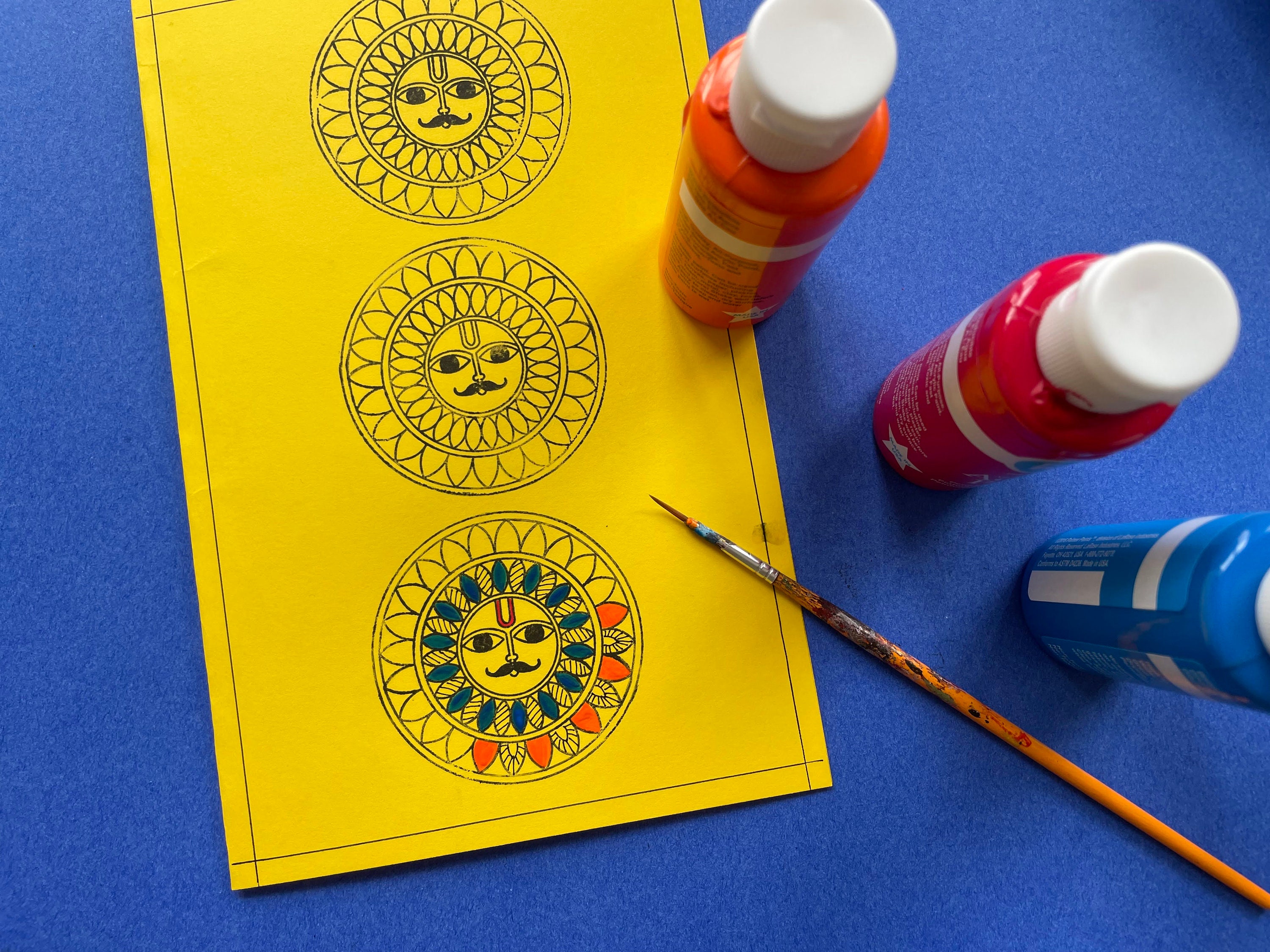 Madhubani Stamp/ Madhubani Art/ Indian Art/ Stamping Kit/ | Etsy