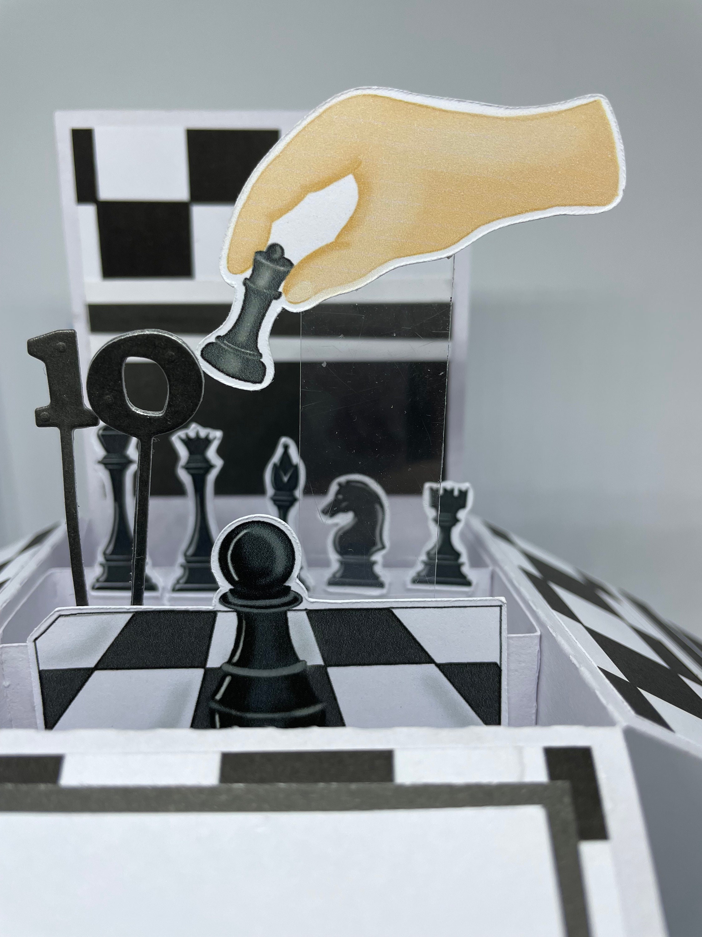 Hand Drawn Chess Theme Pop up Box Handmade Personalised Card - Etsy