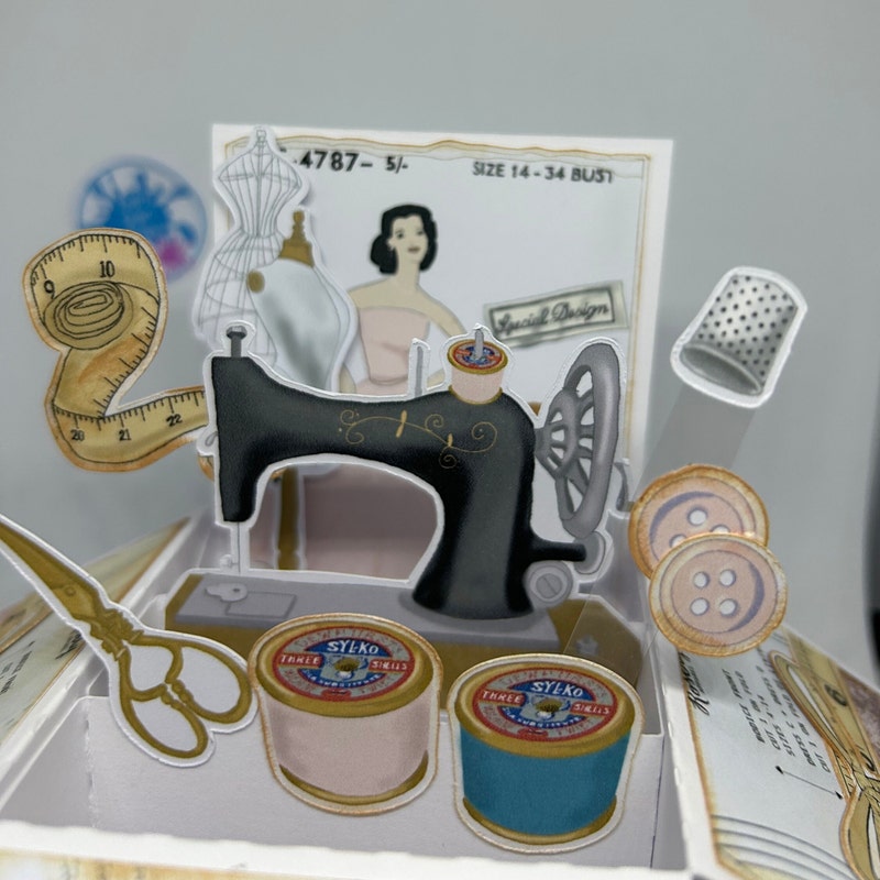 Sewing Birthday Card - Etsy