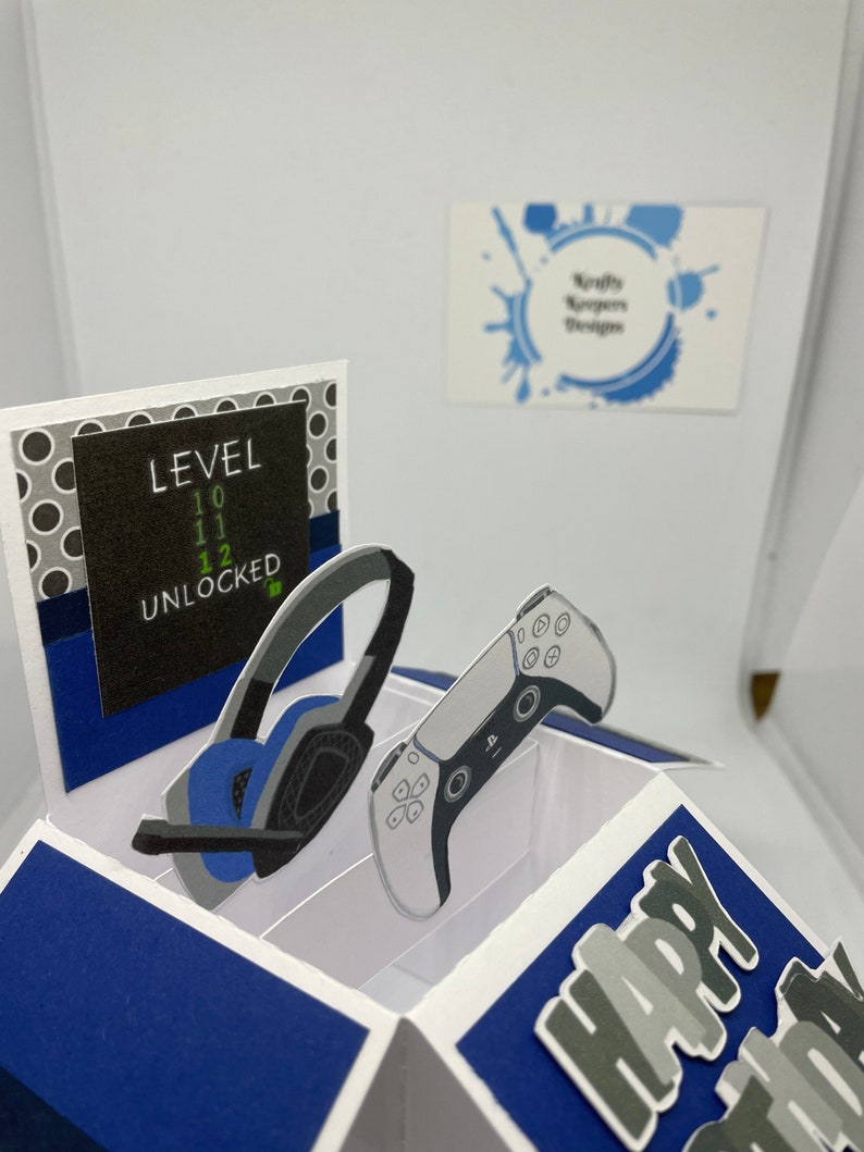 Personalised Hand Drawn Pop up 3d Box Gamer Gaming Birthday - Etsy UK