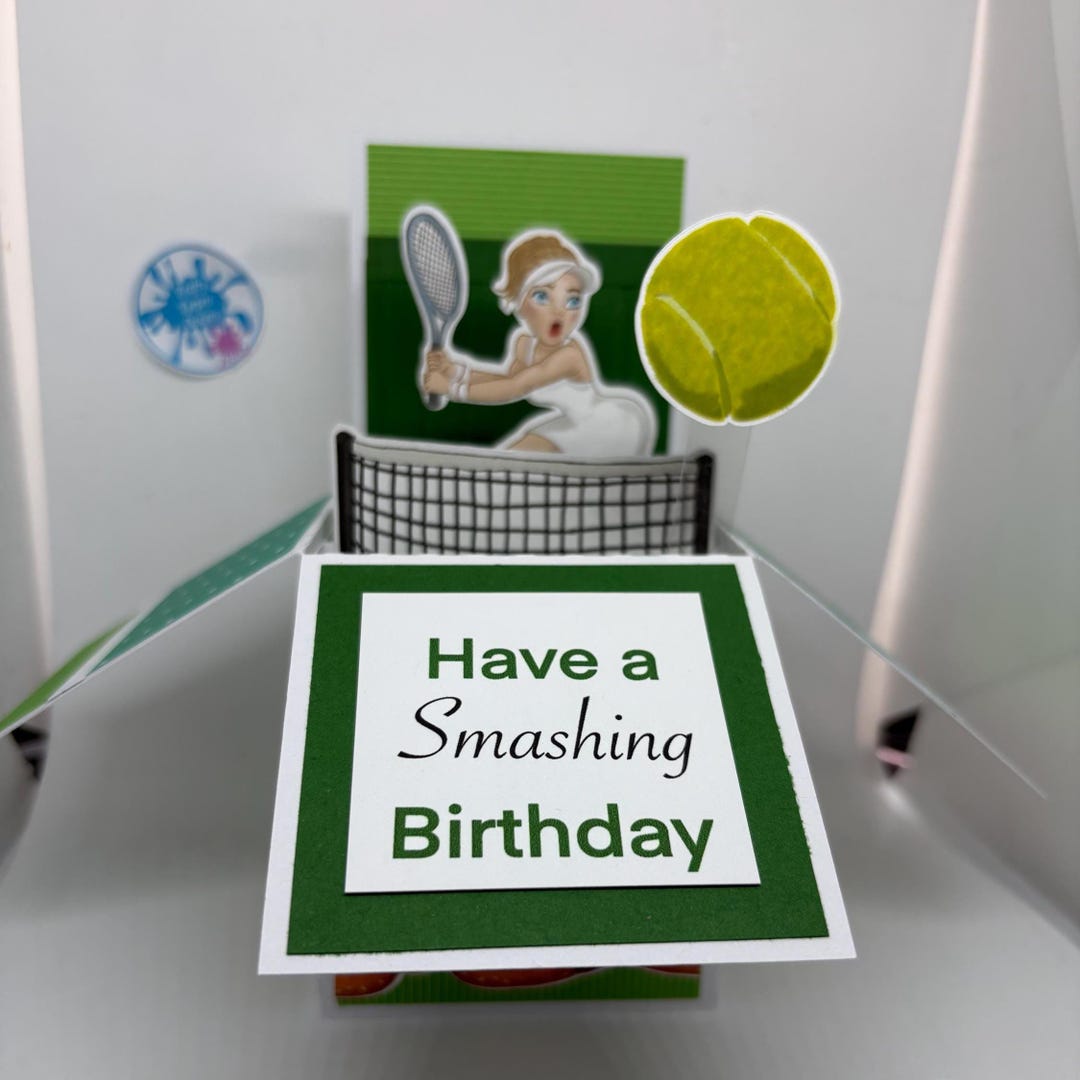 Wimbledon Tennis Fan Pop up Box Birthday Card Game Player - Etsy