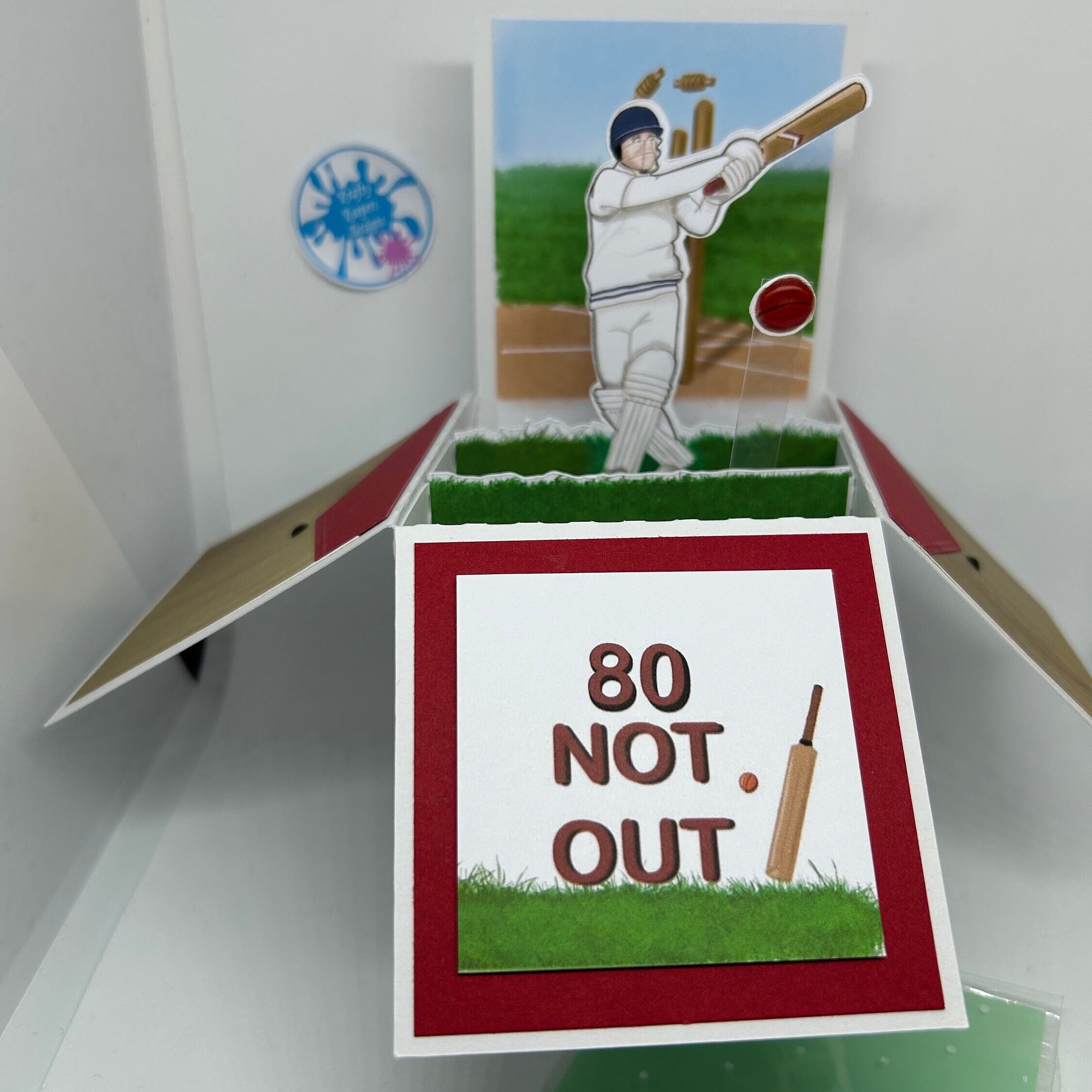 Personalized Cricket Pop up Box Card, Handmade 3D Birthday Card - Etsy UK