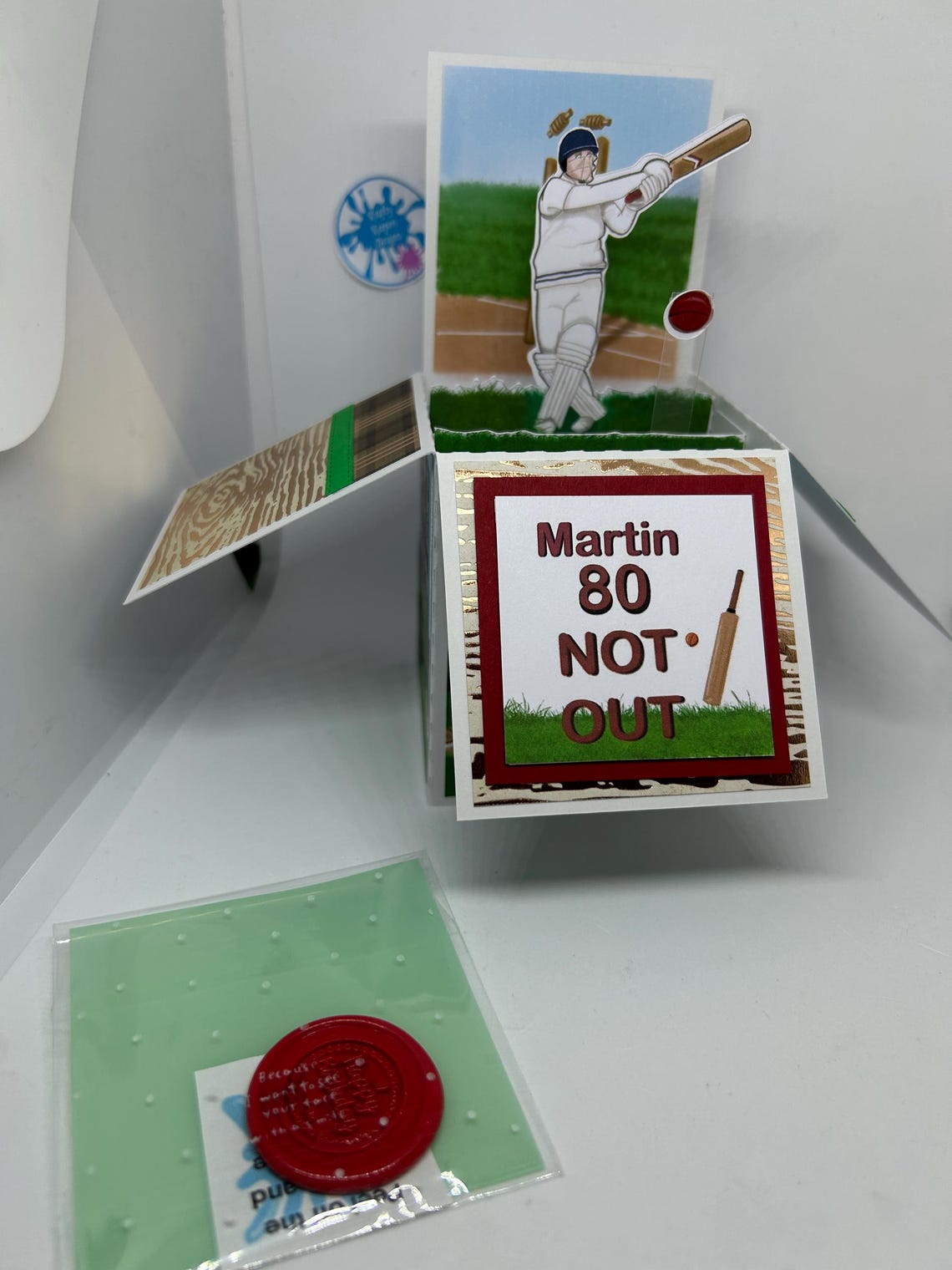Personalized Cricket Pop up Box Card, Handmade 3D Birthday Card - Etsy UK