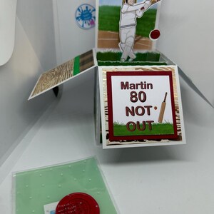 Personalized Cricket Pop up Box Card, Handmade 3D Birthday Card - Etsy UK