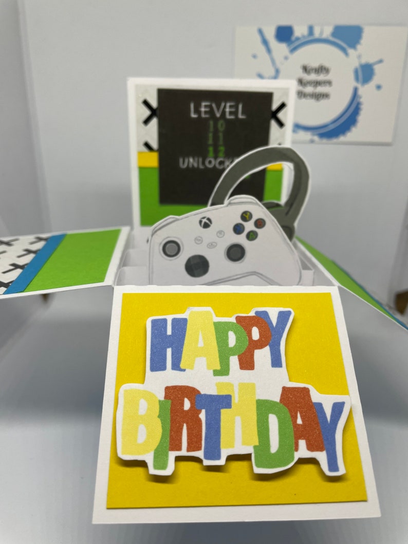 Personalised Hand Drawn Pop up 3d Box Gamer Gaming Birthday - Etsy UK