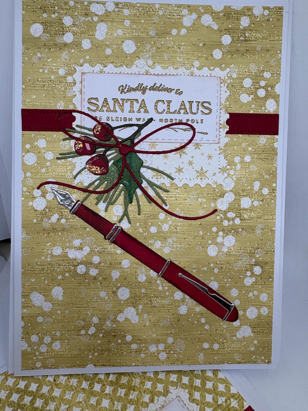 Letter to Santa Theme Handmade Christmas Cards Pack of 2 - Etsy