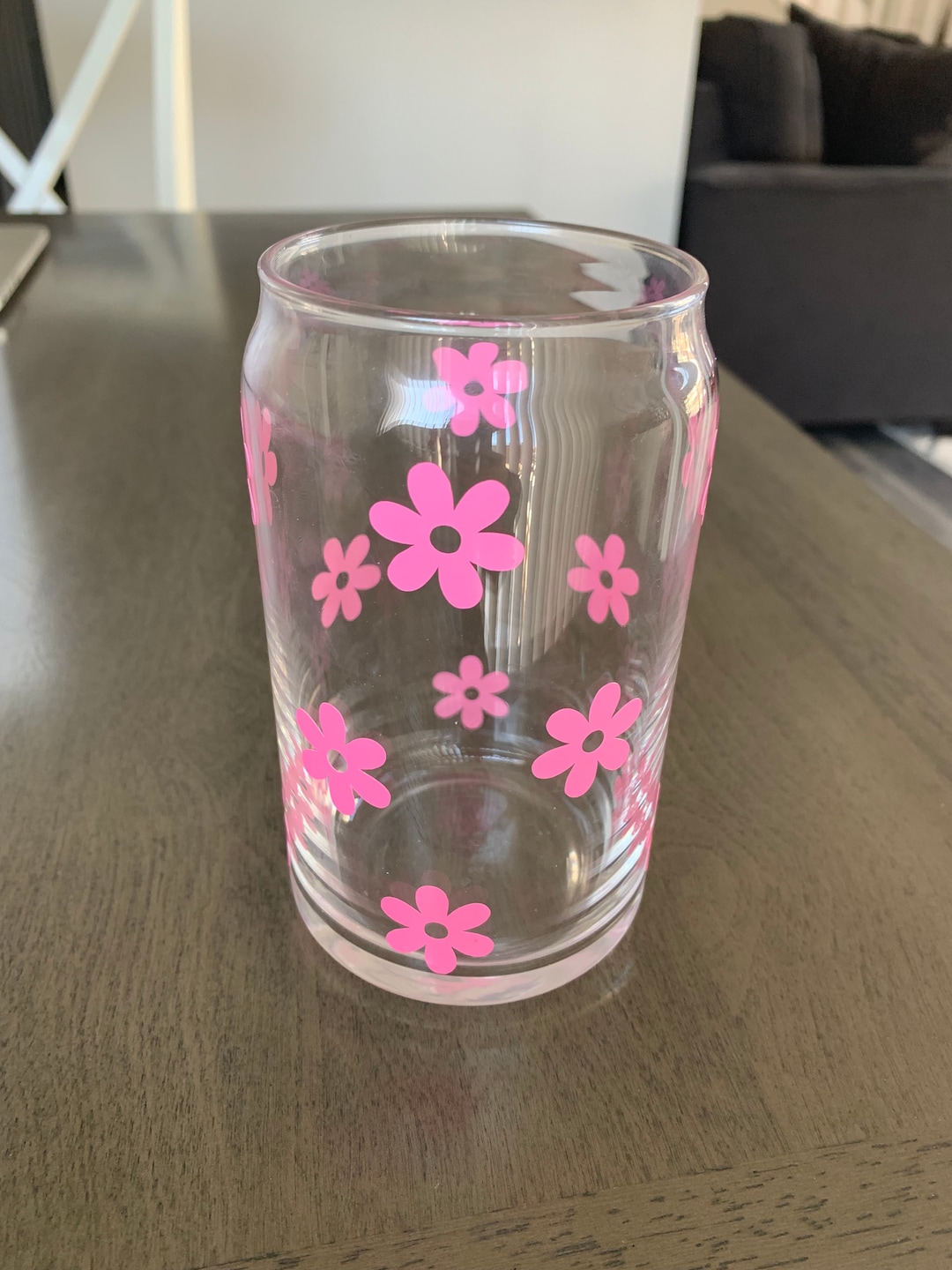 Daisy Beer Can Glass / Daisy Iced Coffee Glass / Daisy Glass / Beer Can ...