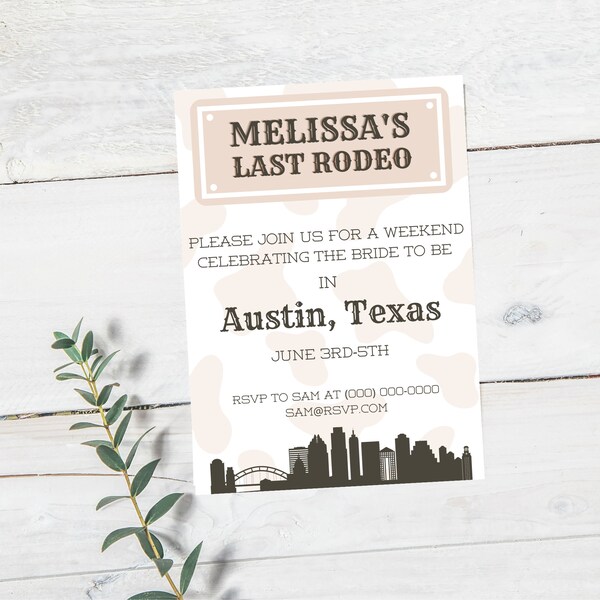 Last Rodeo Invitation - Etsy