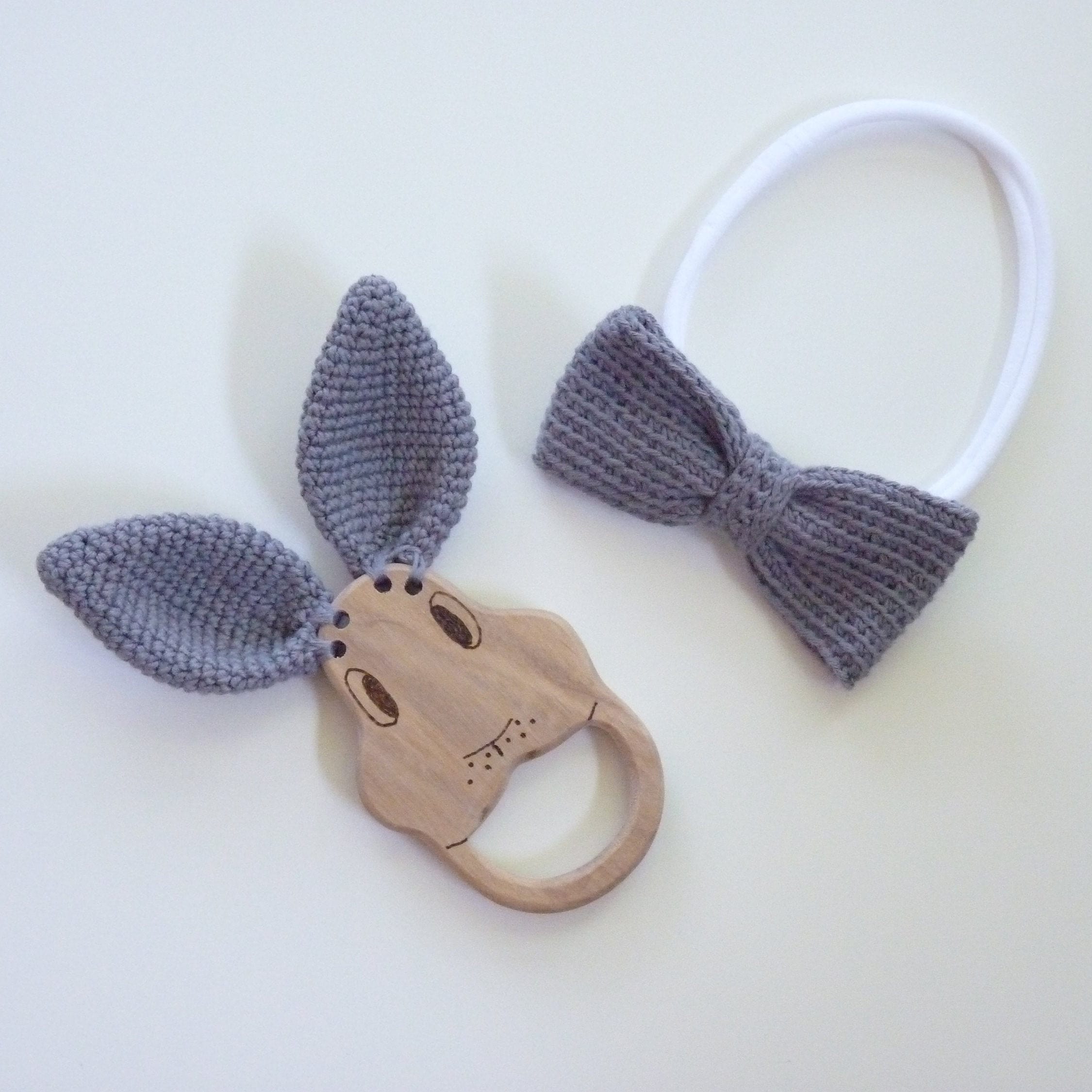 Rabbit Teething Ring / Crochet Rattle Rabbit Bunny / Cute Teether ...