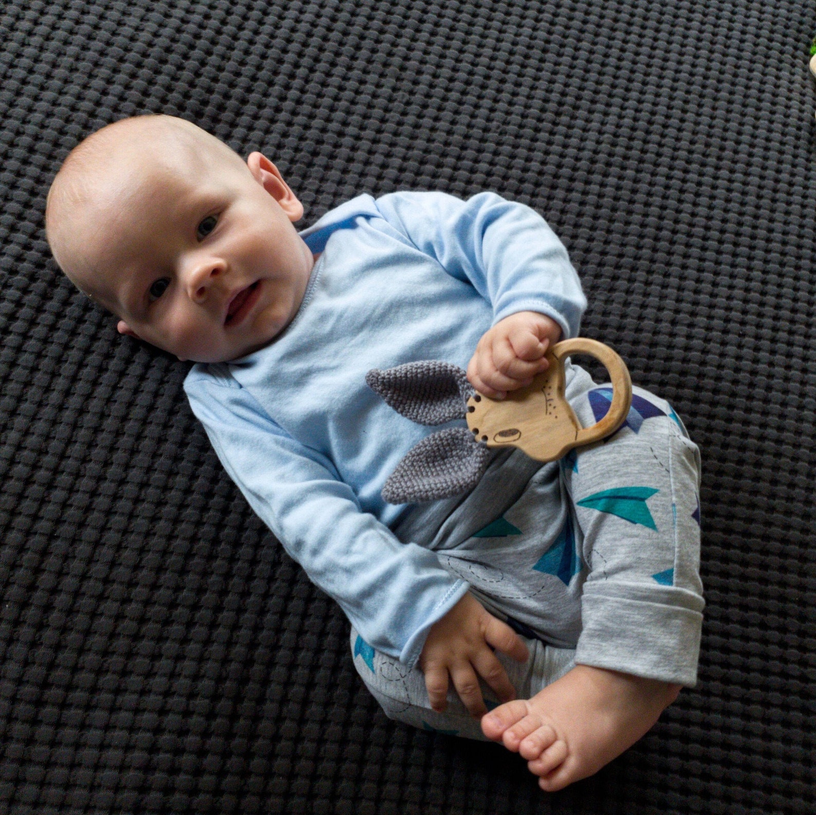 Rabbit Teething Ring / Crochet Rattle Rabbit Bunny / Cute Teether ...