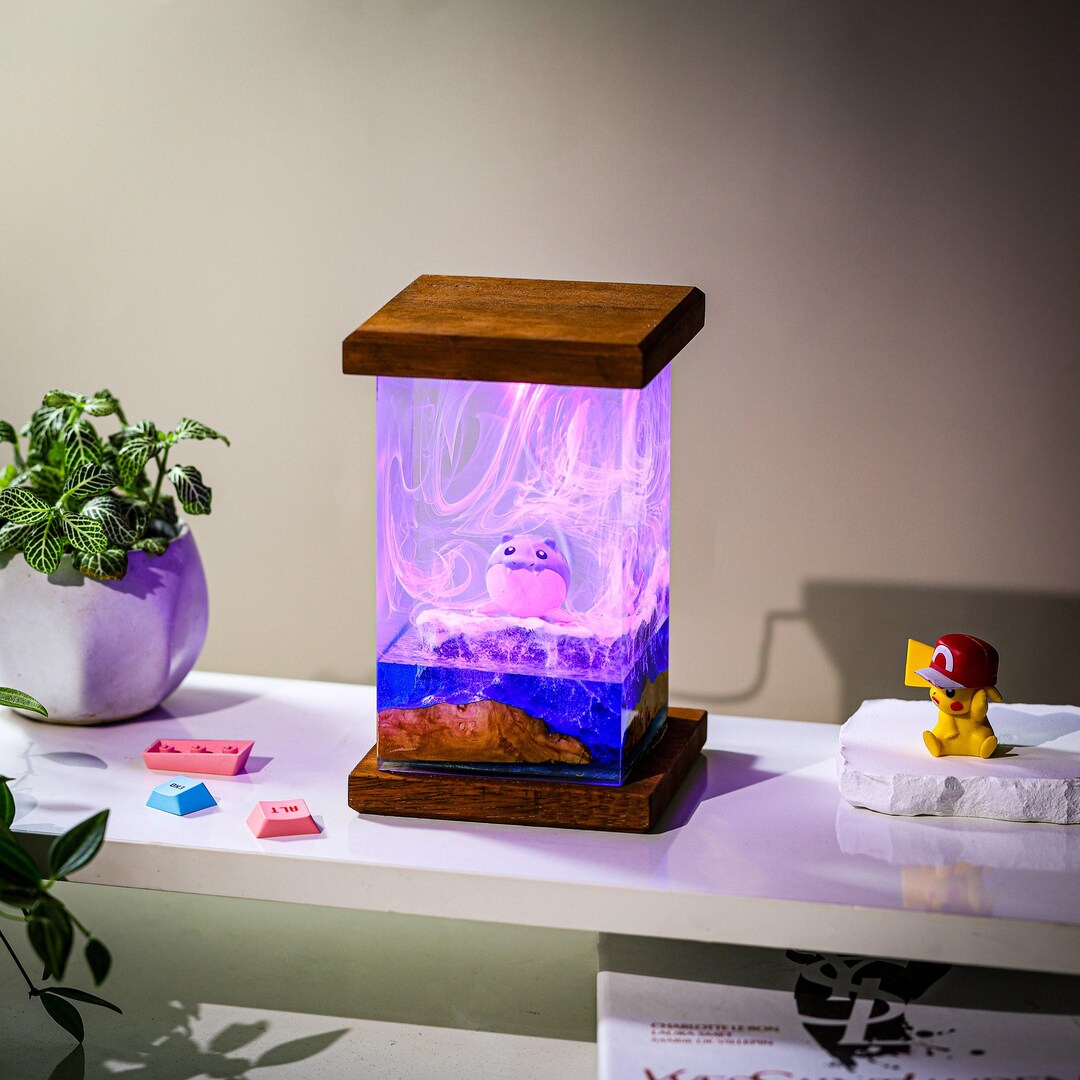 Sphe.al PO.KEMON Epoxy Lamp Custom Pok.em.on Resin Lamp Resin Night ...
