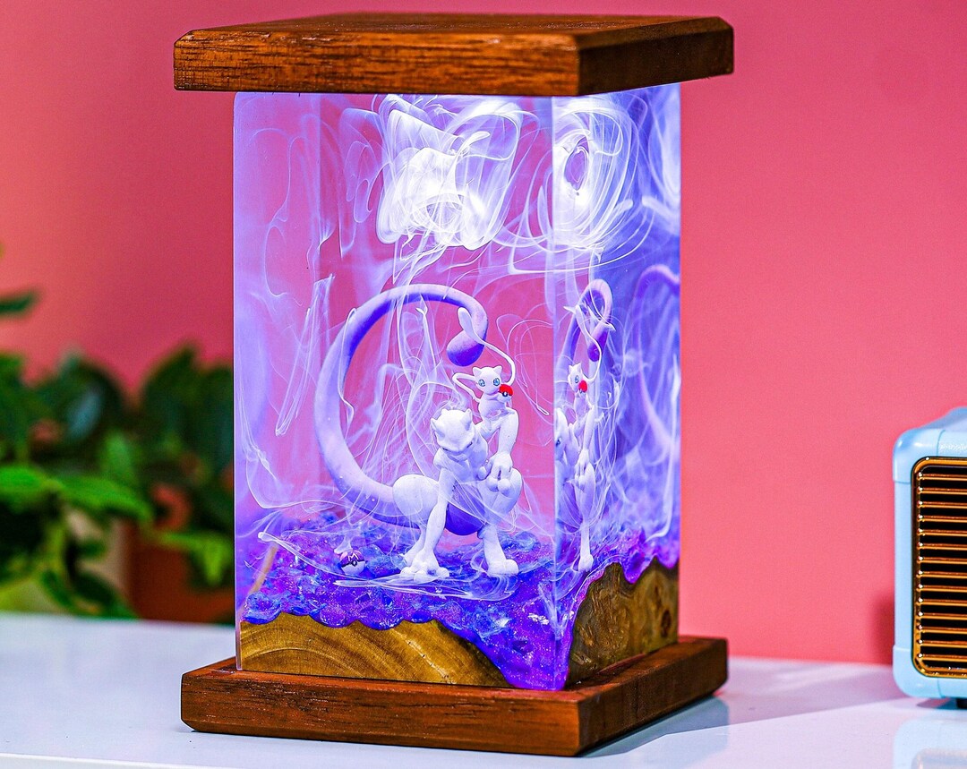 ME,WTWO Po.ke.m.on Lamp Custom P,oke,mon Epoxy Lamp Poke,mon Terrarium ...