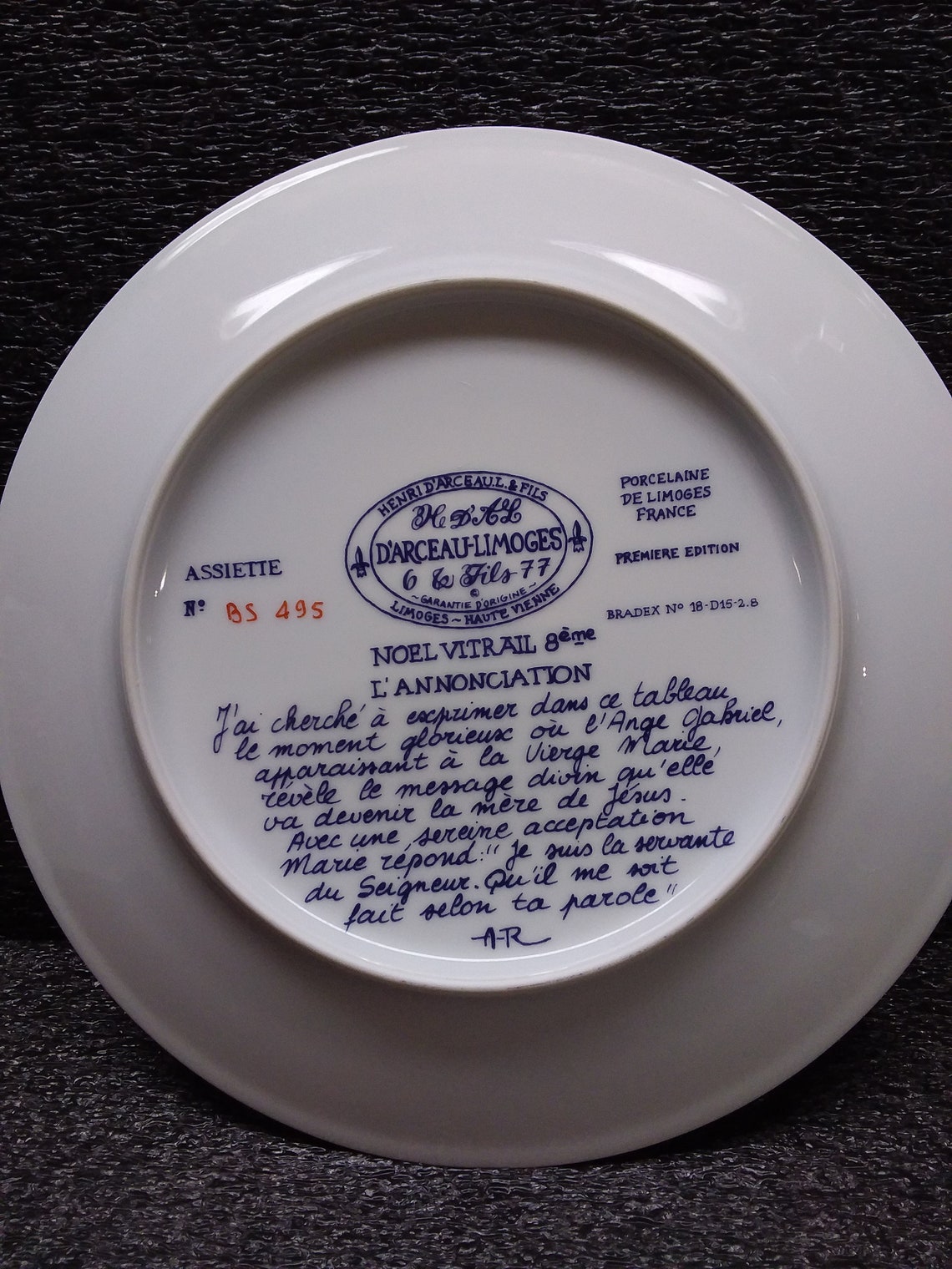 Porcelain Noel Vitrail-christmas Plate - Etsy