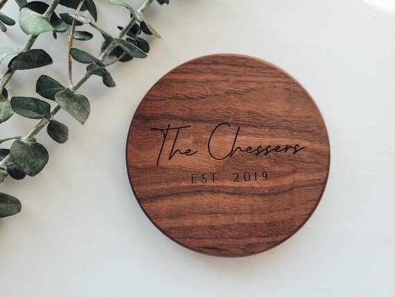 Personalized Wood Coasters / Engraved Coasters/ Custom Wood | Etsy