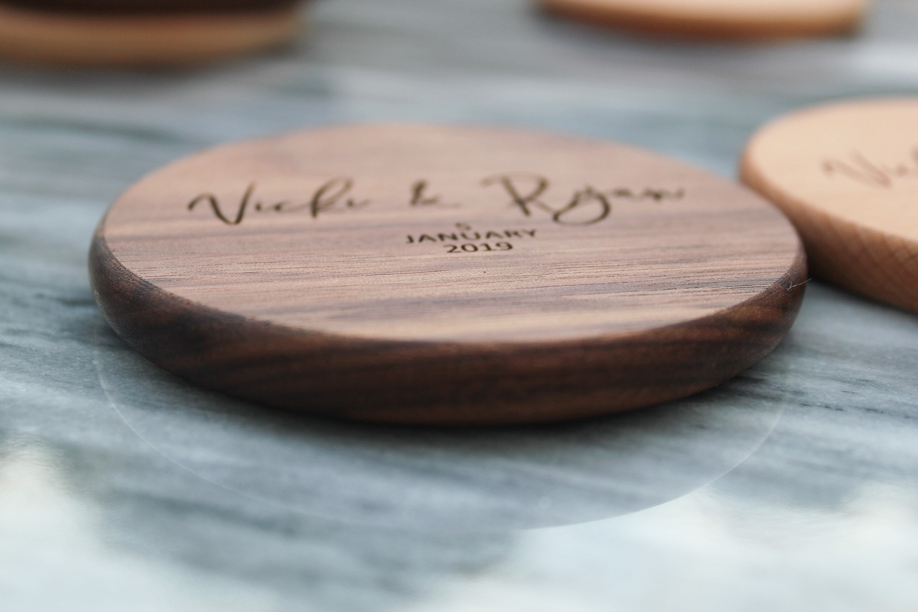 Personalized Wood Coasters / Engraved Coasters/ Custom Wood - Etsy