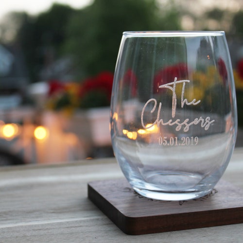 Personalized Wine Glass / Engraved Glass / Wine Glasses / - Etsy