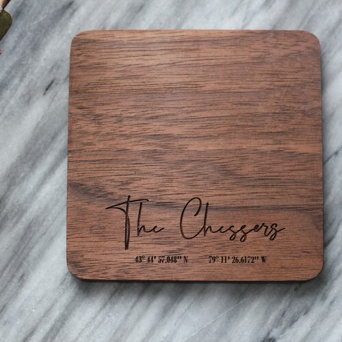 Personalized Wood Coasters / Engraved Coasters/ Custom Wood | Etsy