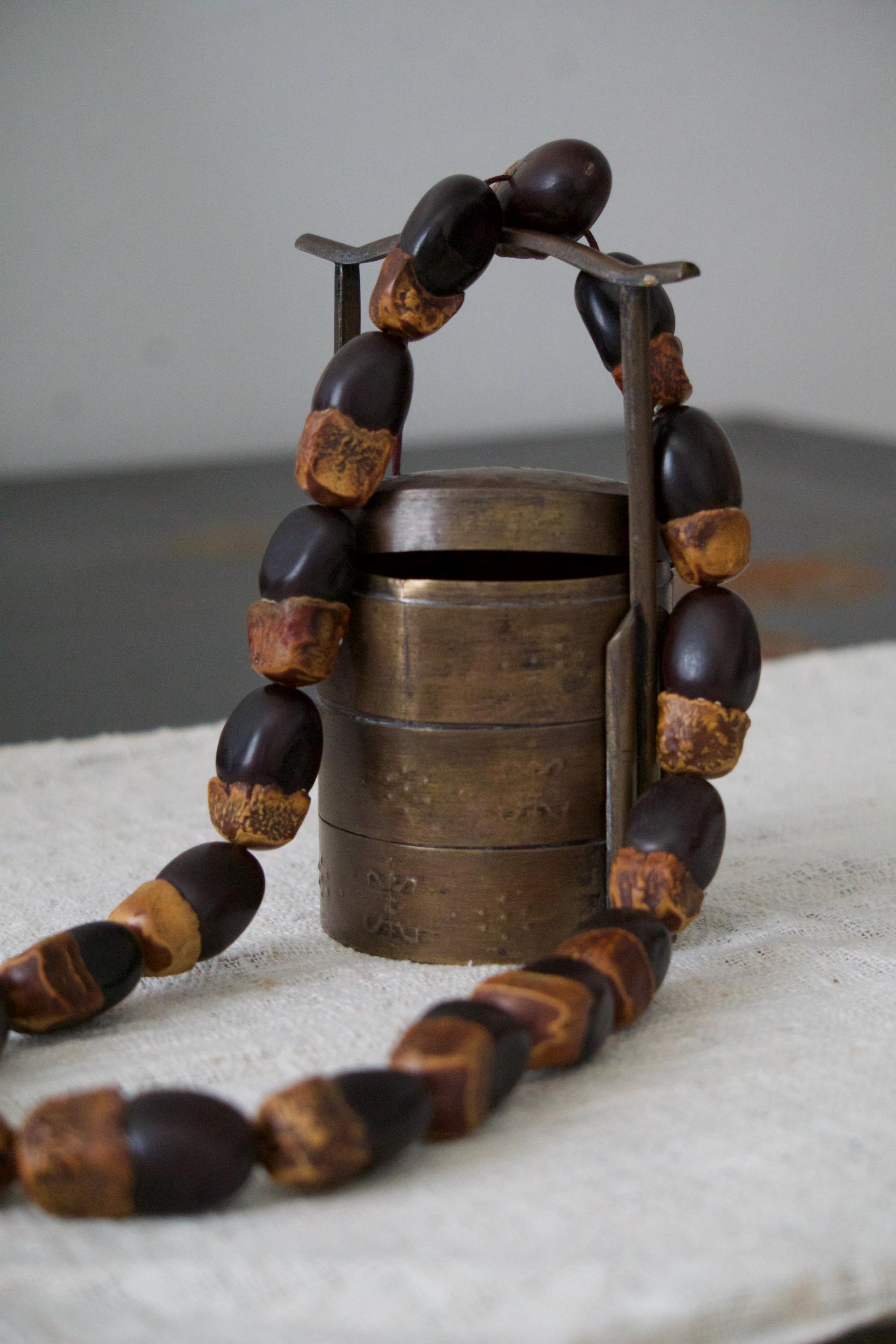 Vintage Chinese Nut Shaped Necklace - Etsy