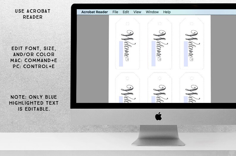 Printable Welcome Tag, Welcome Bag Tag, Customizable City INSTANT ...