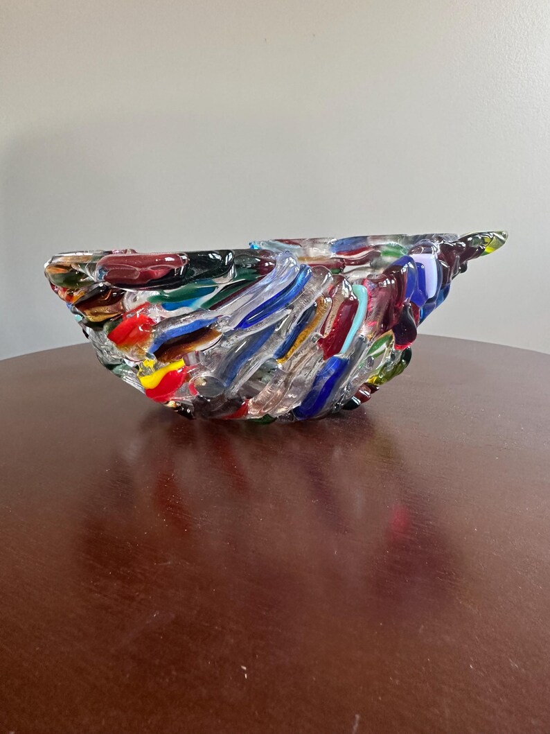 Fused Glass Show Stopper Bowl - Etsy