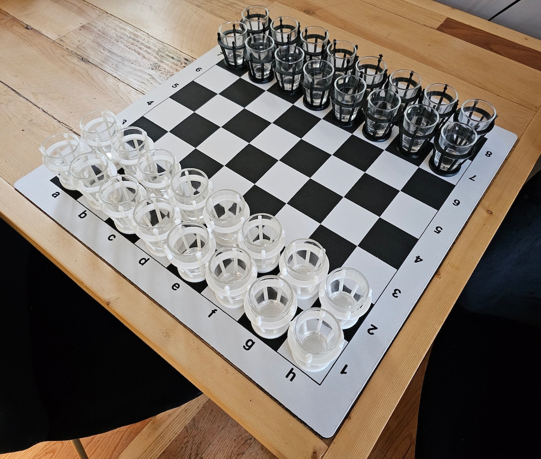 Drinktuity - Shot Glass Drinking Game Chess - Etsy