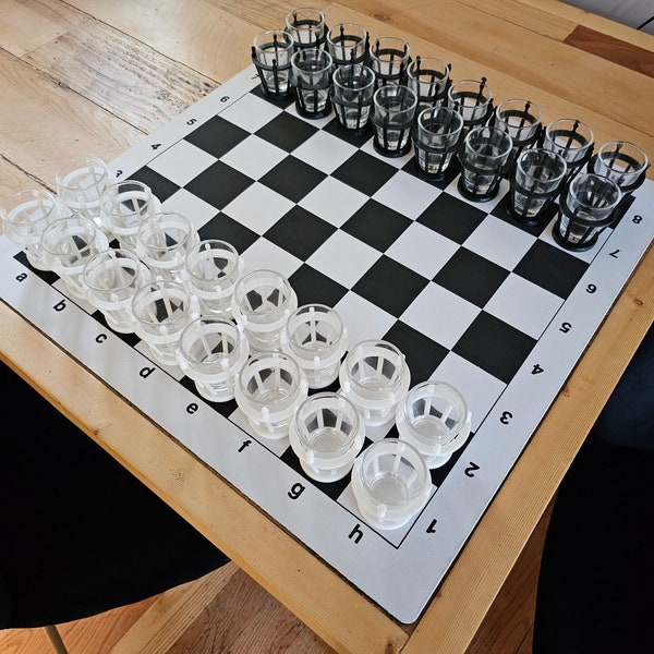 Glass Chess Set - Etsy