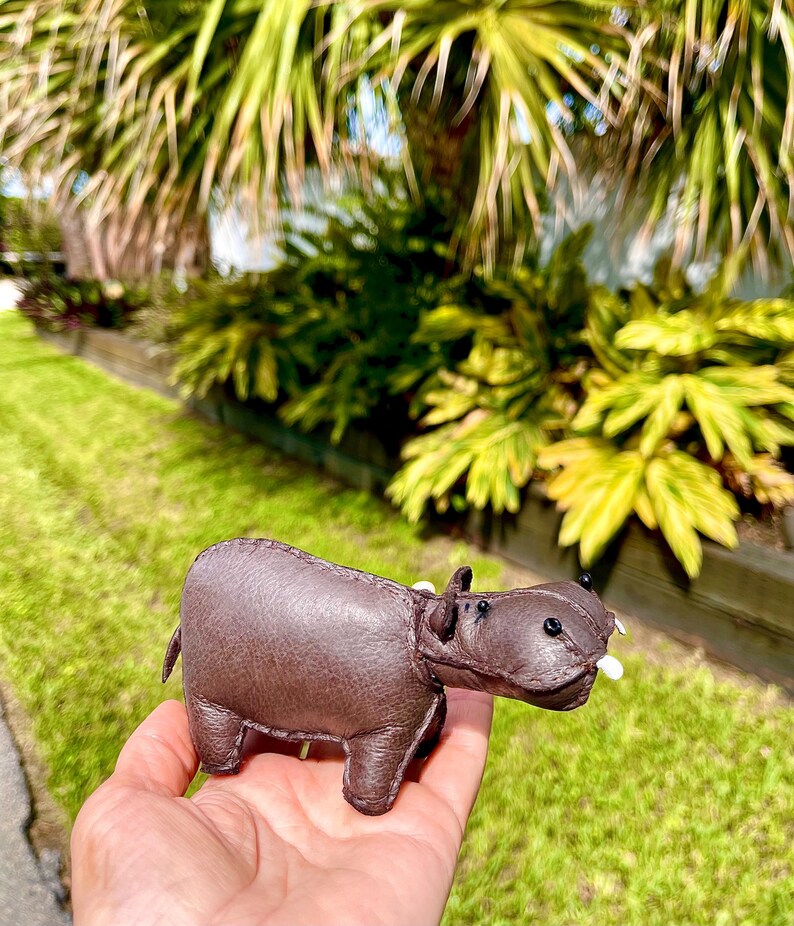 Leather Hippopotamus. A Friend for a Bag, Pocket or Desktop. Author's ...