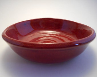 Red ceramic bowl | Etsy