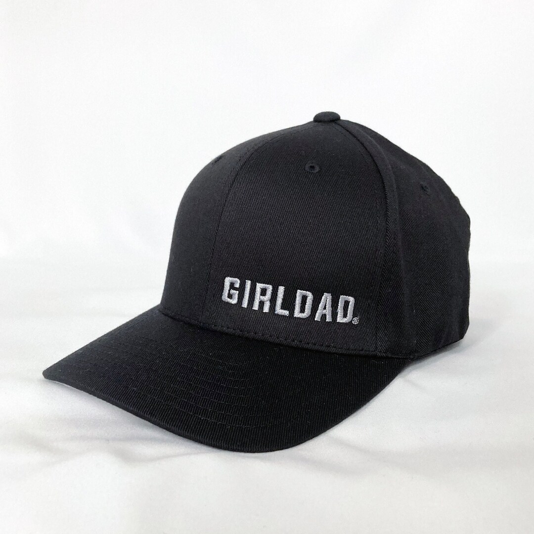 Girldad® Embroidered Flexfit Hat, Flexfit Cap Black/silver Hat, Girl ...