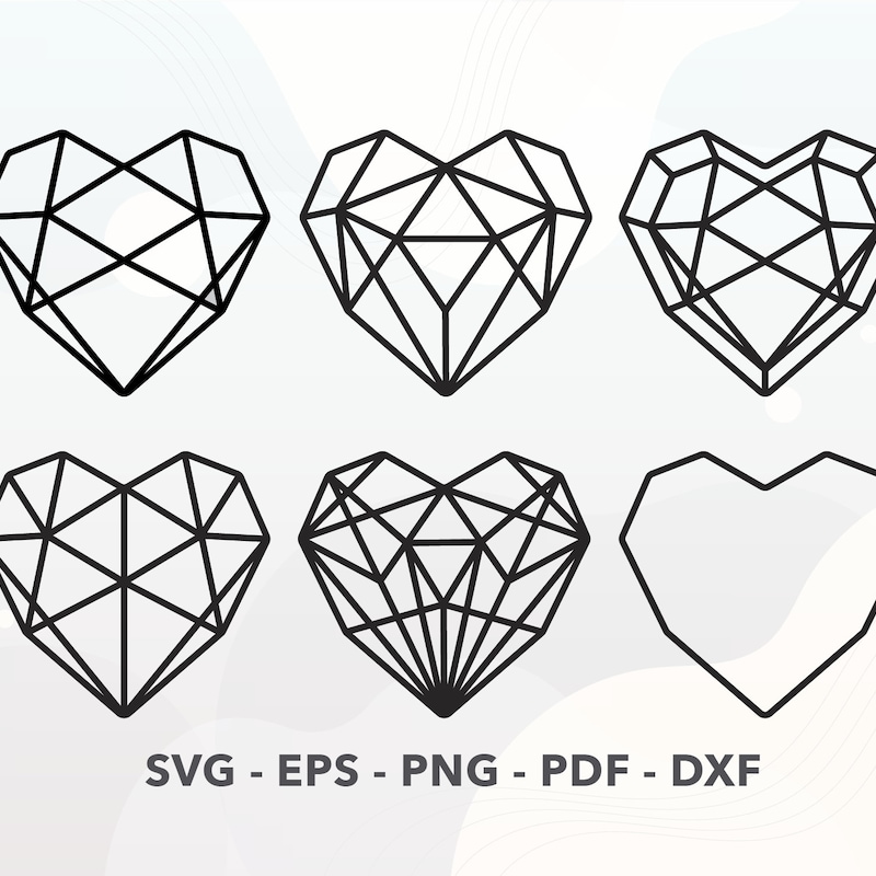 Geometric Heart - Etsy
