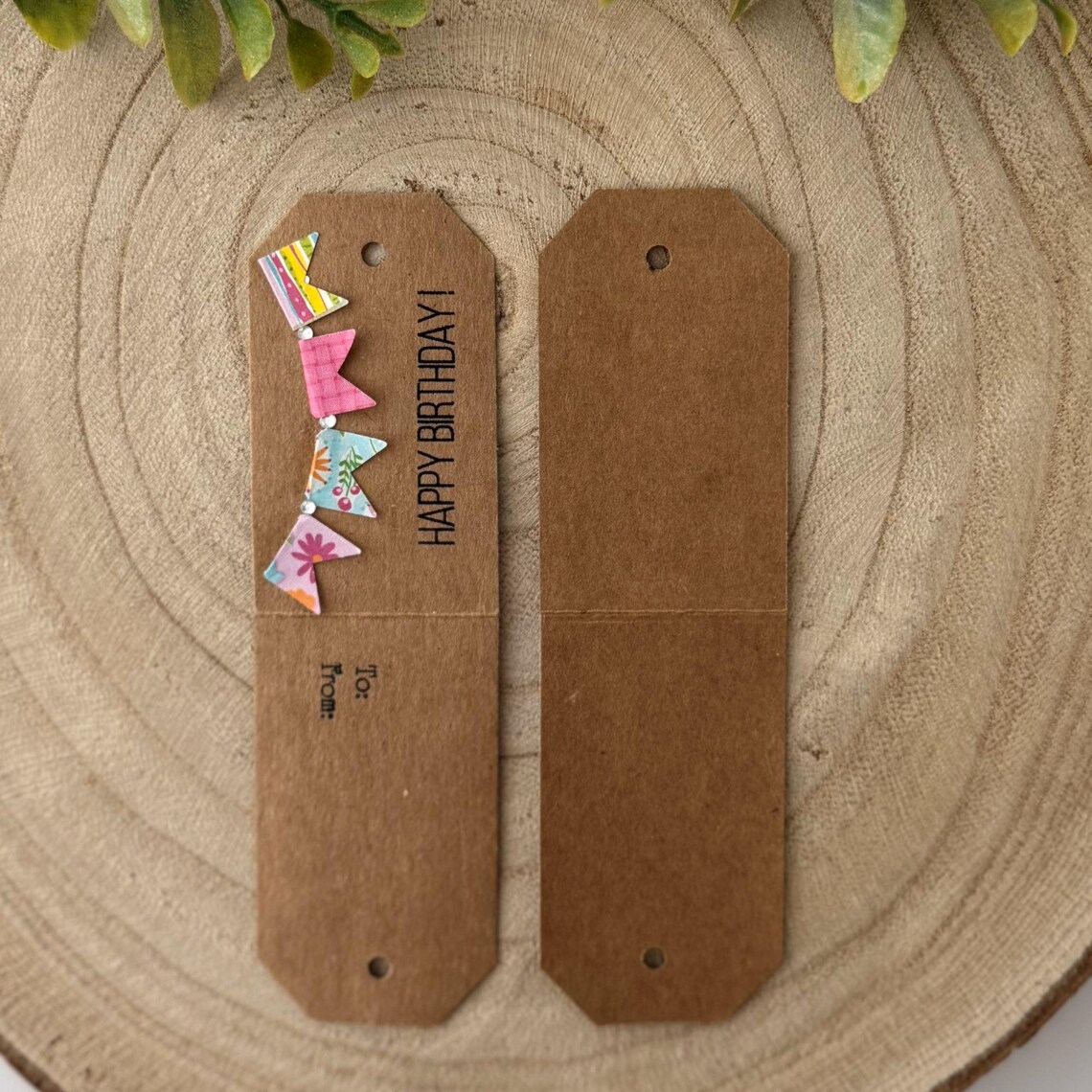 Set of 4 Birthday Banner Gift Tags, Gift Tags for Her, Present Tag for ...