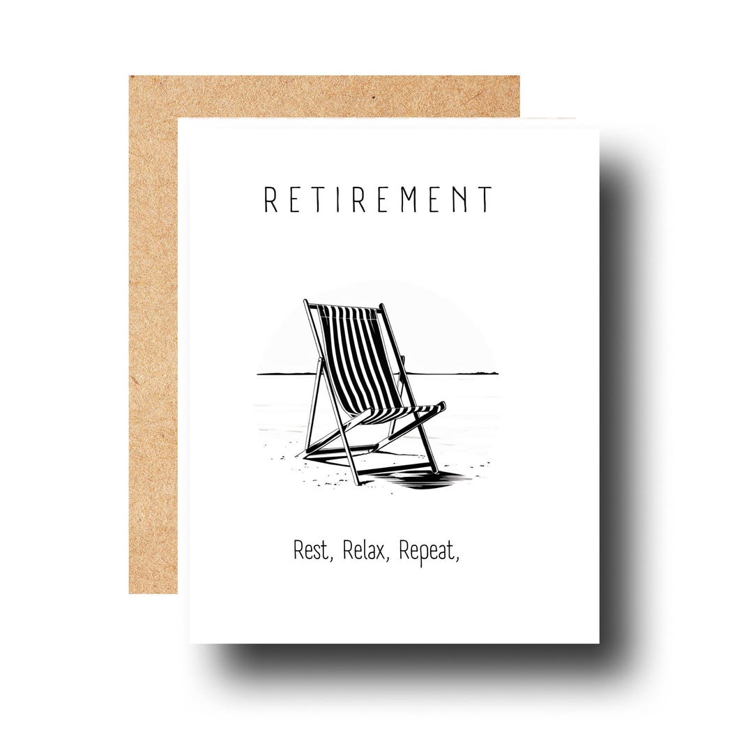 Retirement Card Instant Download With Minimalist Design for Co-worker ...