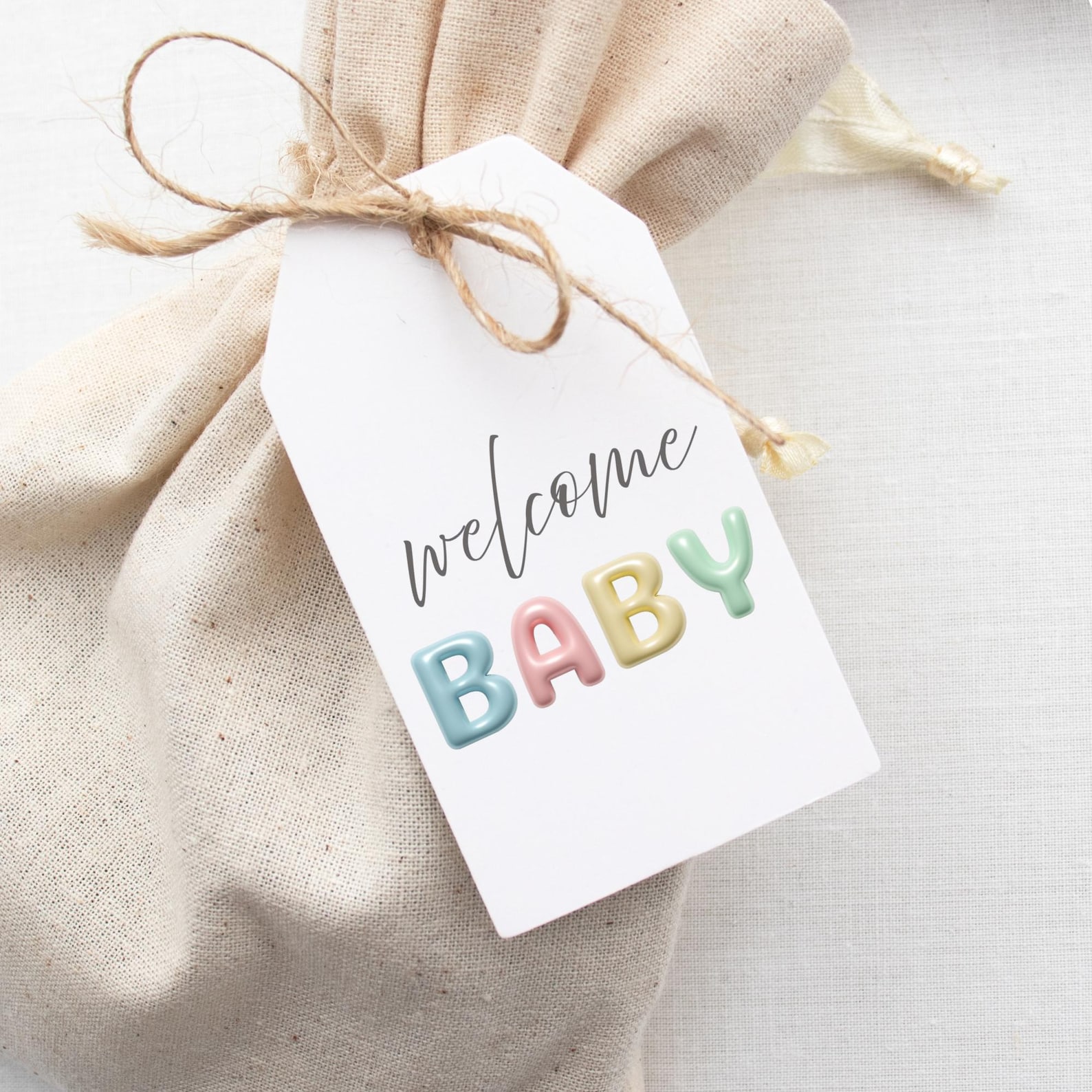 Printable Newborn Baby Gift Tag Digital Download Shower Present ...