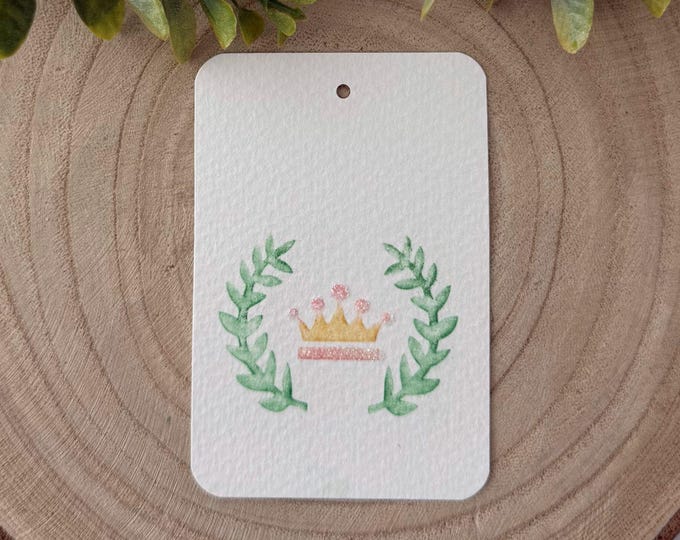 Princess Crown Gift Tag, Little Girl Crown Gift Tag, Present Tag for ...