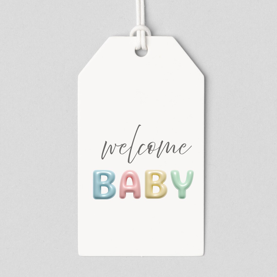Printable Newborn Baby Gift Tag Digital Download Shower Present ...
