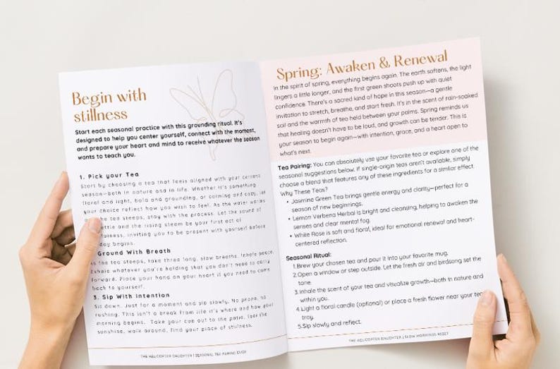Seasonal Tea Ritual Guide Printable | Tea Self-care Journal | Tea ...