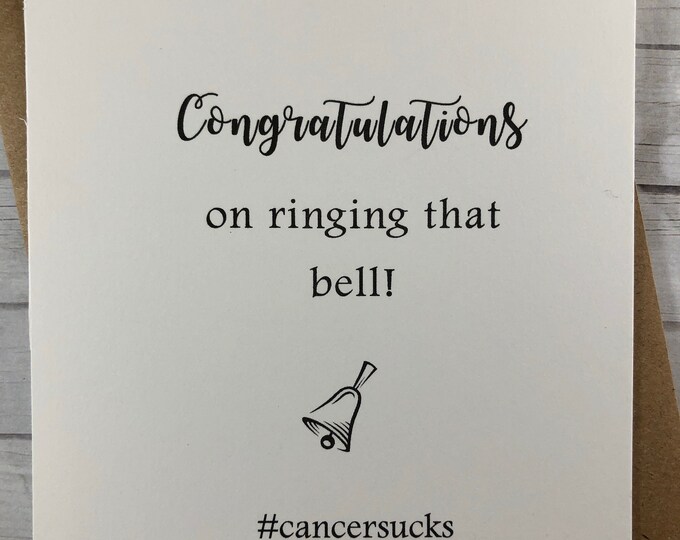 Handmade Card Ring the Bell Card Cancer Card Completed - Etsy