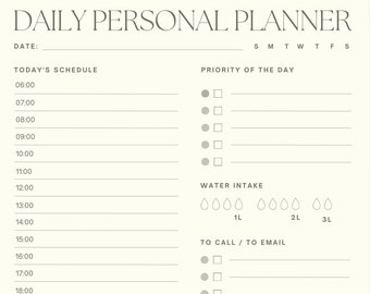 DAILY PLANNER for Goodnotes, Selfcare Daily Planner, Daily to Do List ...