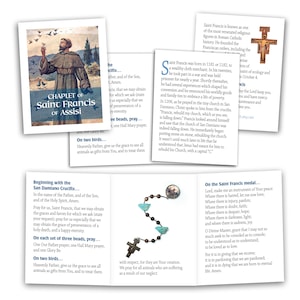 Chaplet of Saint Francis Prayer Cards - Printable Tri-fold (digital ...