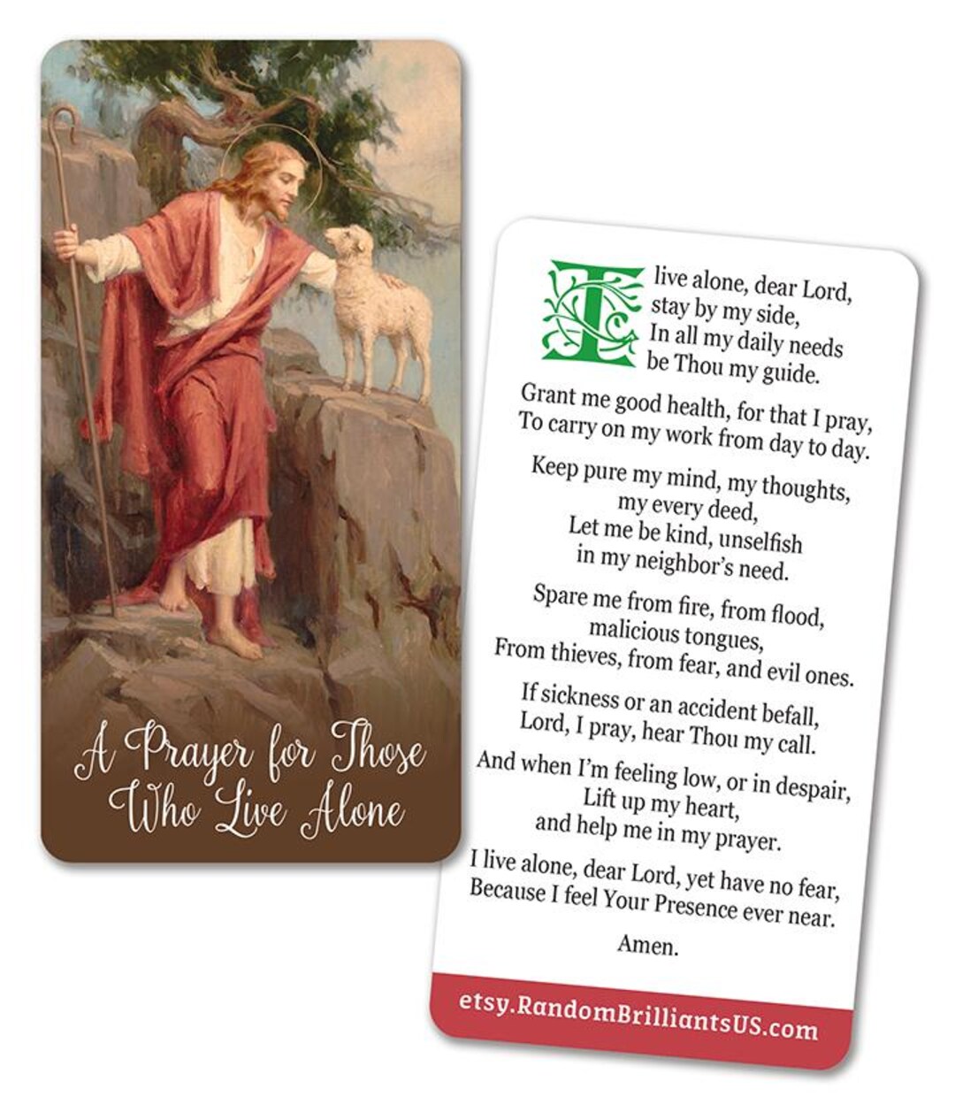 A Prayer for Those Who Live Alone, Prayer Cards, Downloadable Prayer ...
