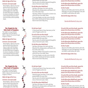 Chaplet Instruction Prayer Cards Prayer Cards Download, Printable ...